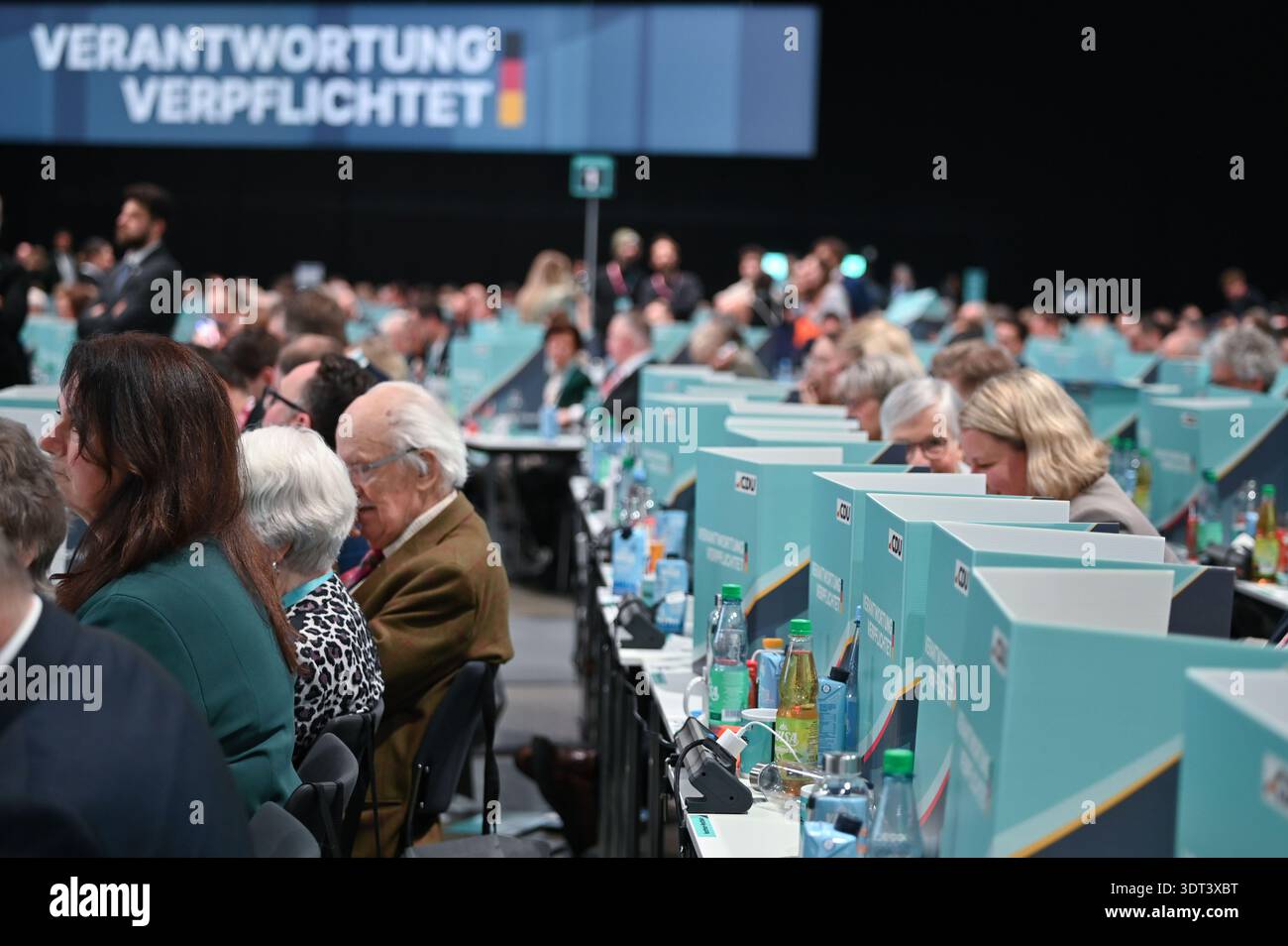 20 February 2026, Baden-Württemberg, Stuttgart: Delegates at the CDU ...