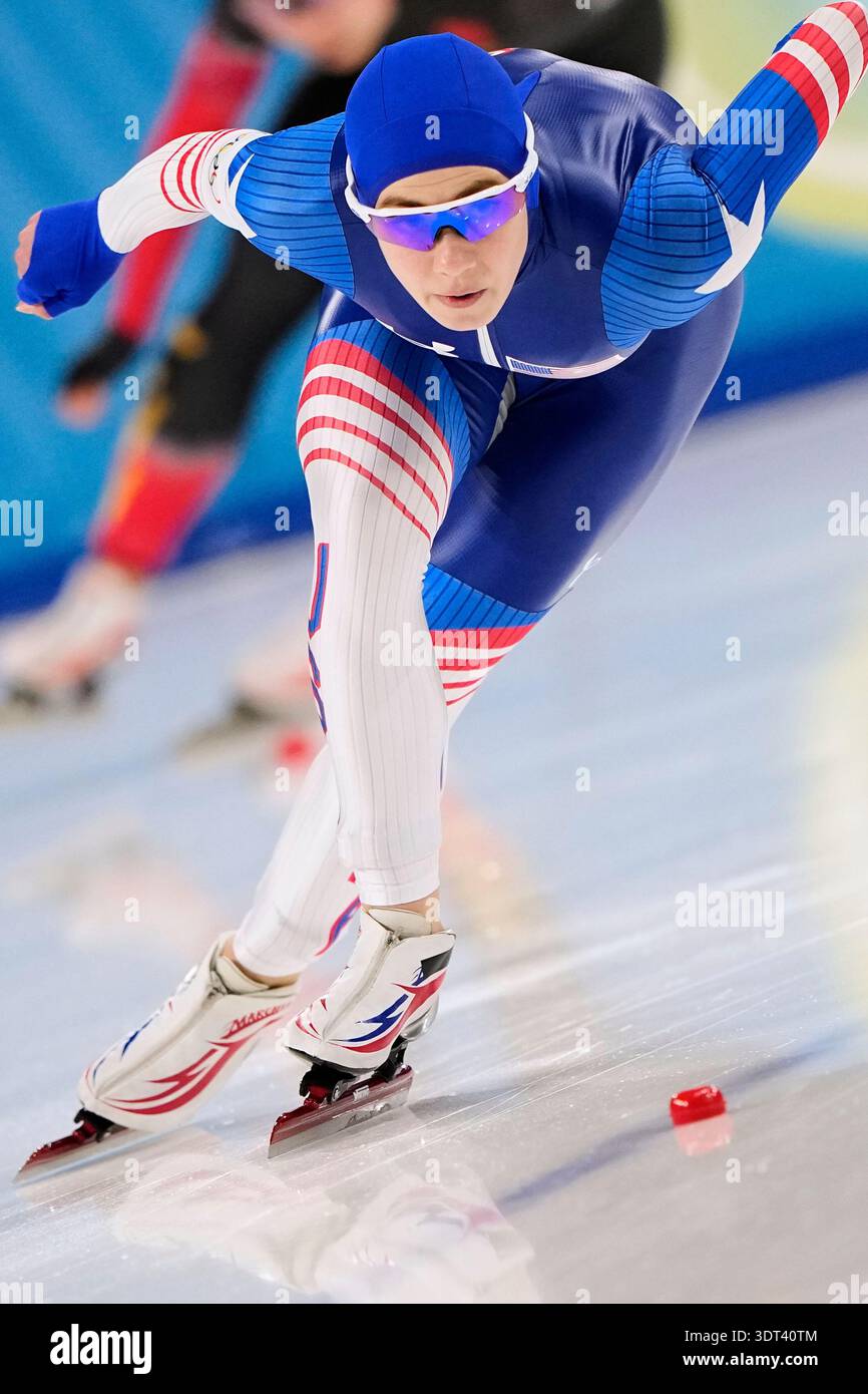 Greta Myers of the U.S. competes in the women's 1500 meters ...