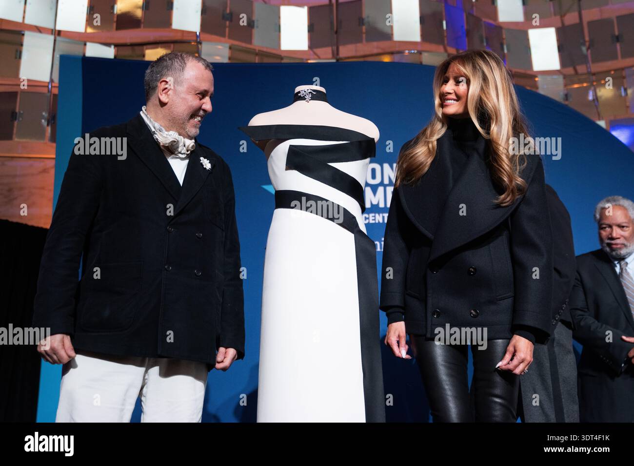 First lady Melania Trump and designer Hervé Pierre pose for a picture ...