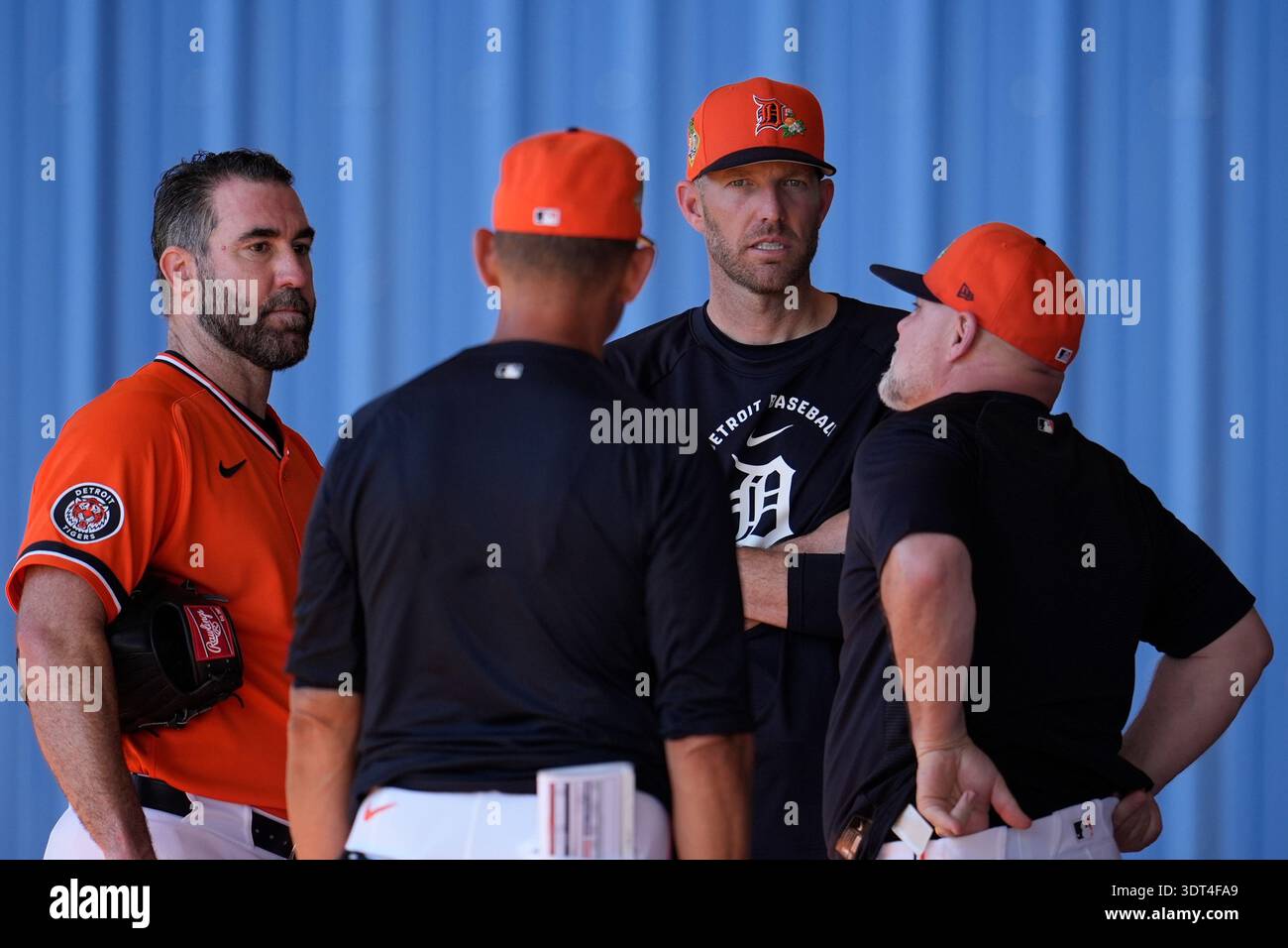 Detroit Tigers pitcher Justin Verlander and pitching coach Chris Fetter ...