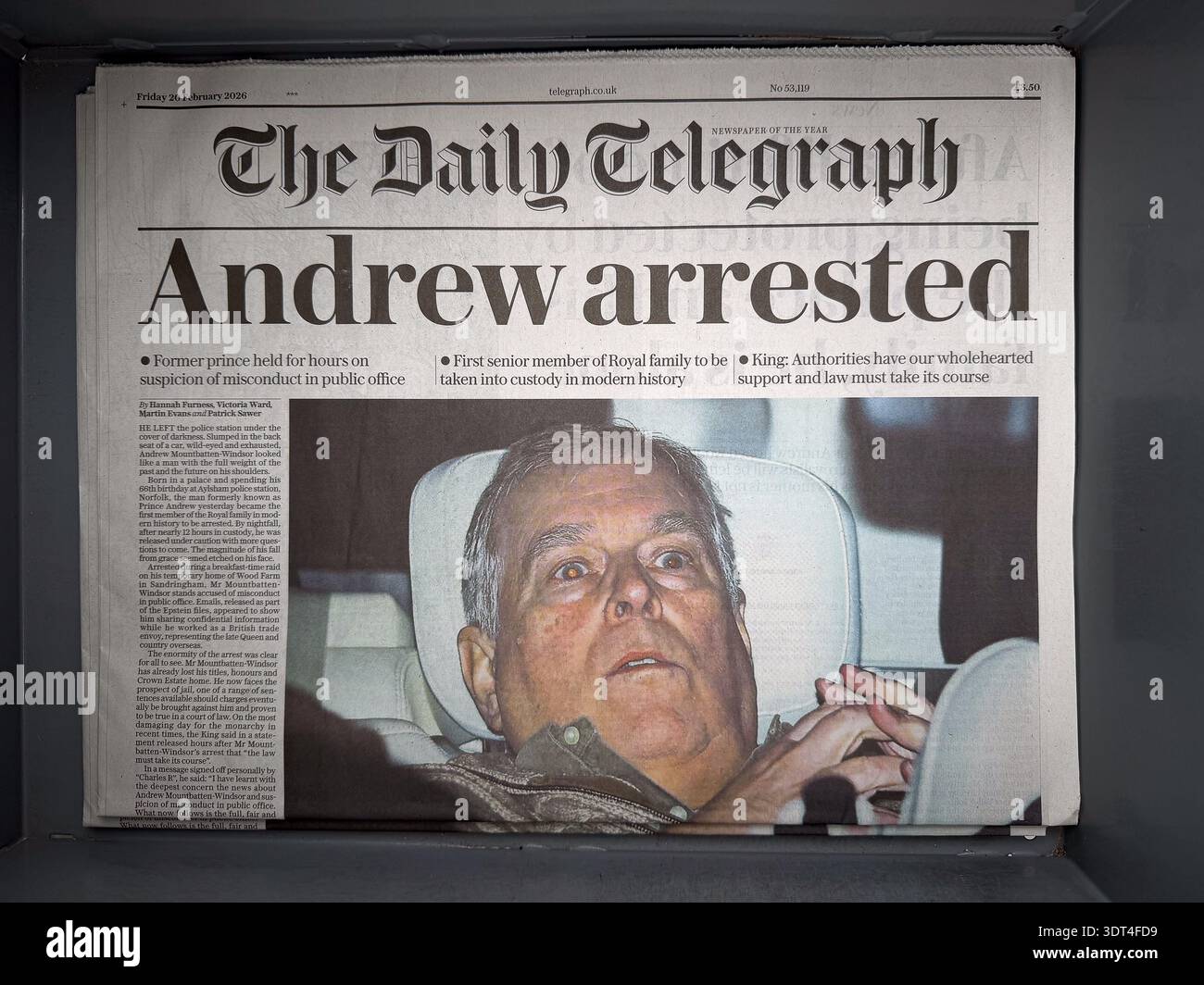 Andrew mountbatten windsor arrest hi-res stock photography and images ...
