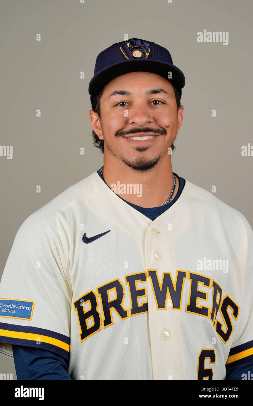 Milwaukee Brewers' David Hamilton is seen Friday, Feb. 20, 2026, in ...