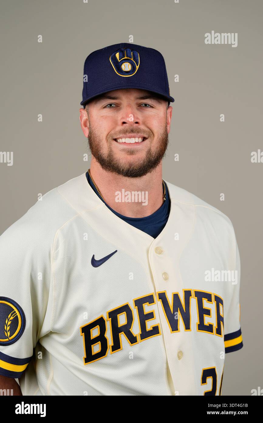 Milwaukee Brewers' Brandon Lockridge is seen Friday, Feb. 20, 2026, in ...