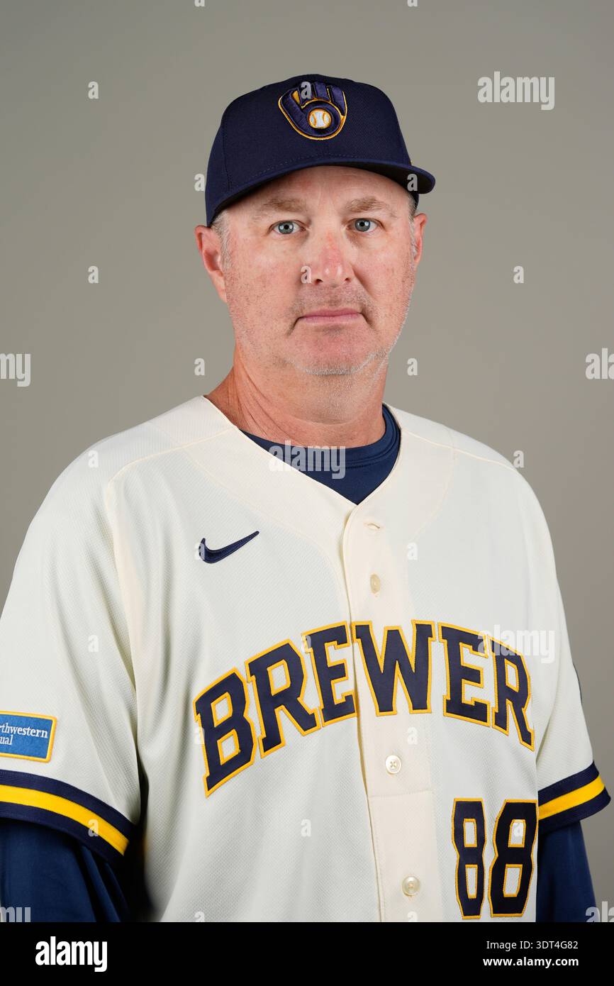 Milwaukee Brewers' Charlie Greene is seen Friday, Feb. 20, 2026, in ...
