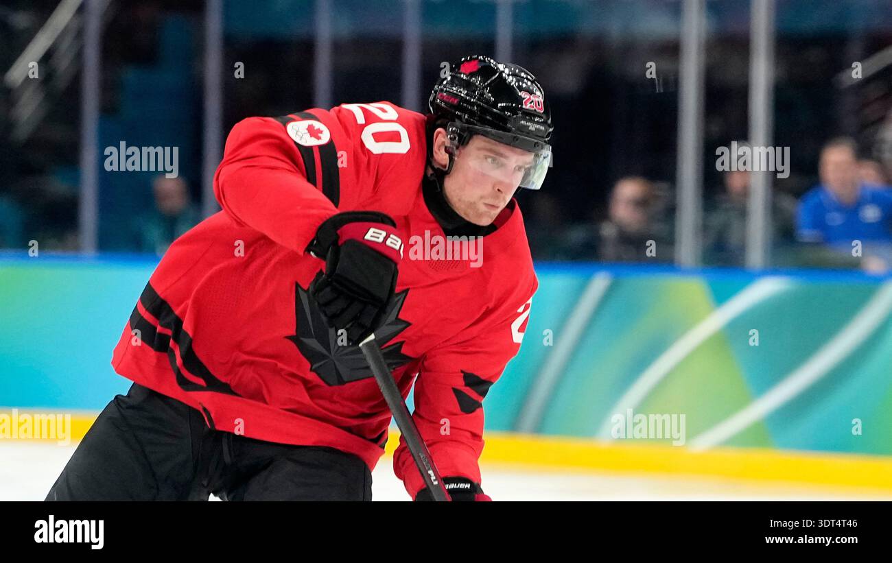 Canada's Thomas Harley (20) is in action during a men's ice hockey ...