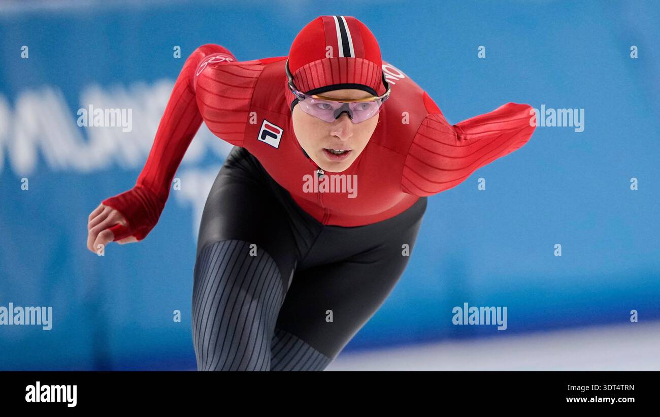 Ragne Wiklund of Norway competes in the women's 1500 meters ...
