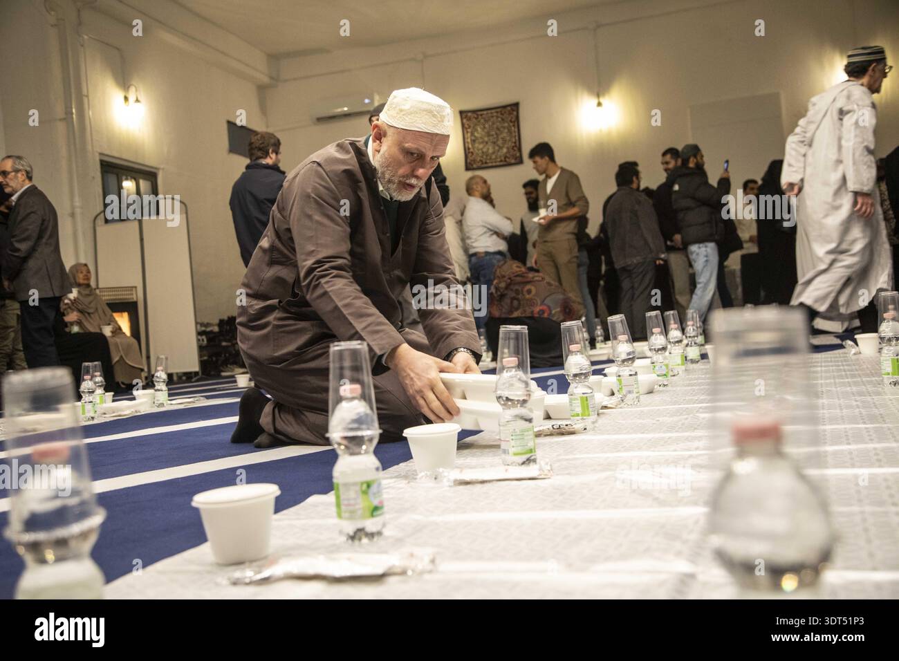 Milan, Via Meda, San Gottardo, Al-Wahid Mosque. Iftar, breaking the ...