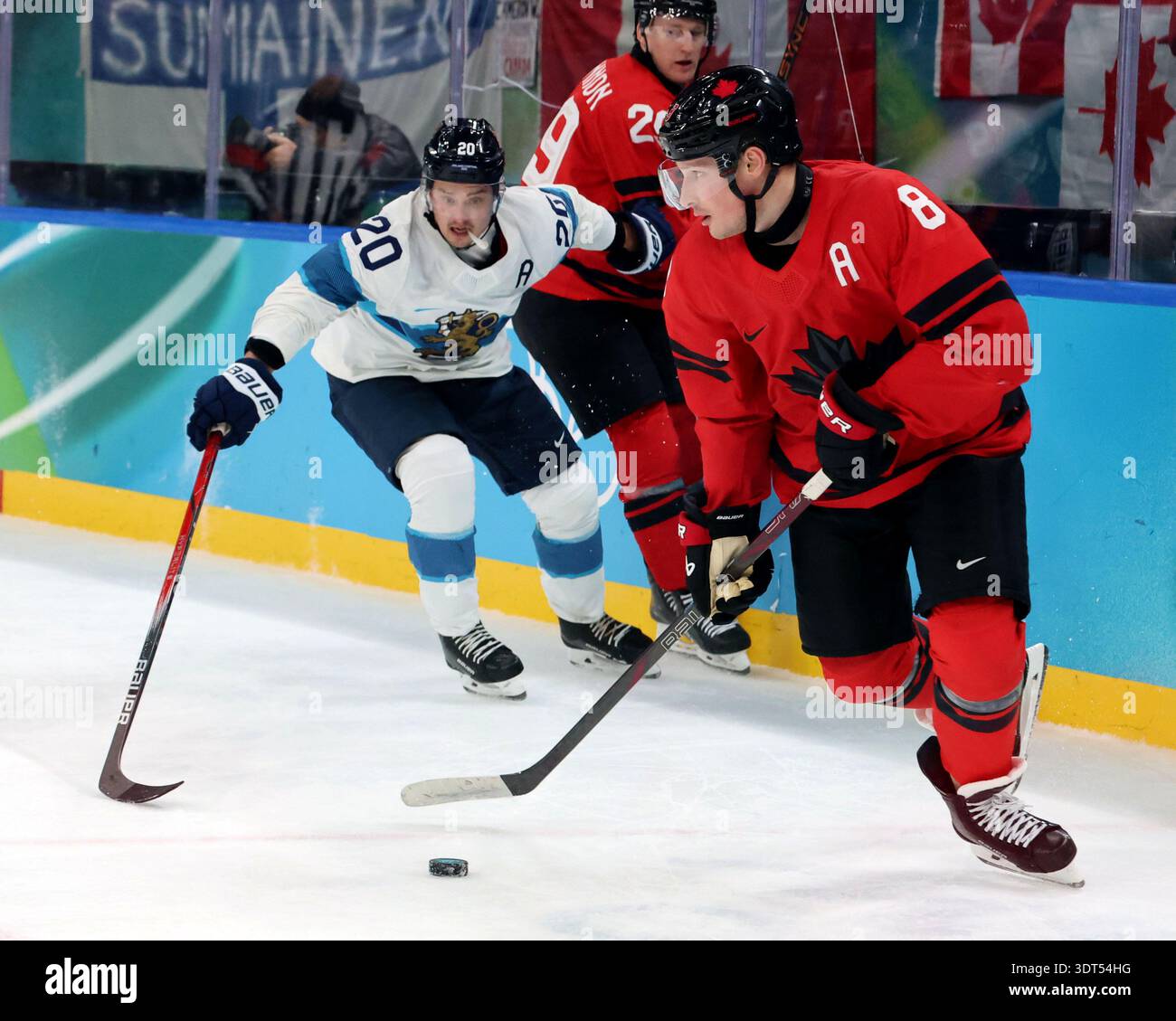 Milan, Lombardy, Italy. 20th Feb, 2026. Cale Makar (8) of Team Canada ...