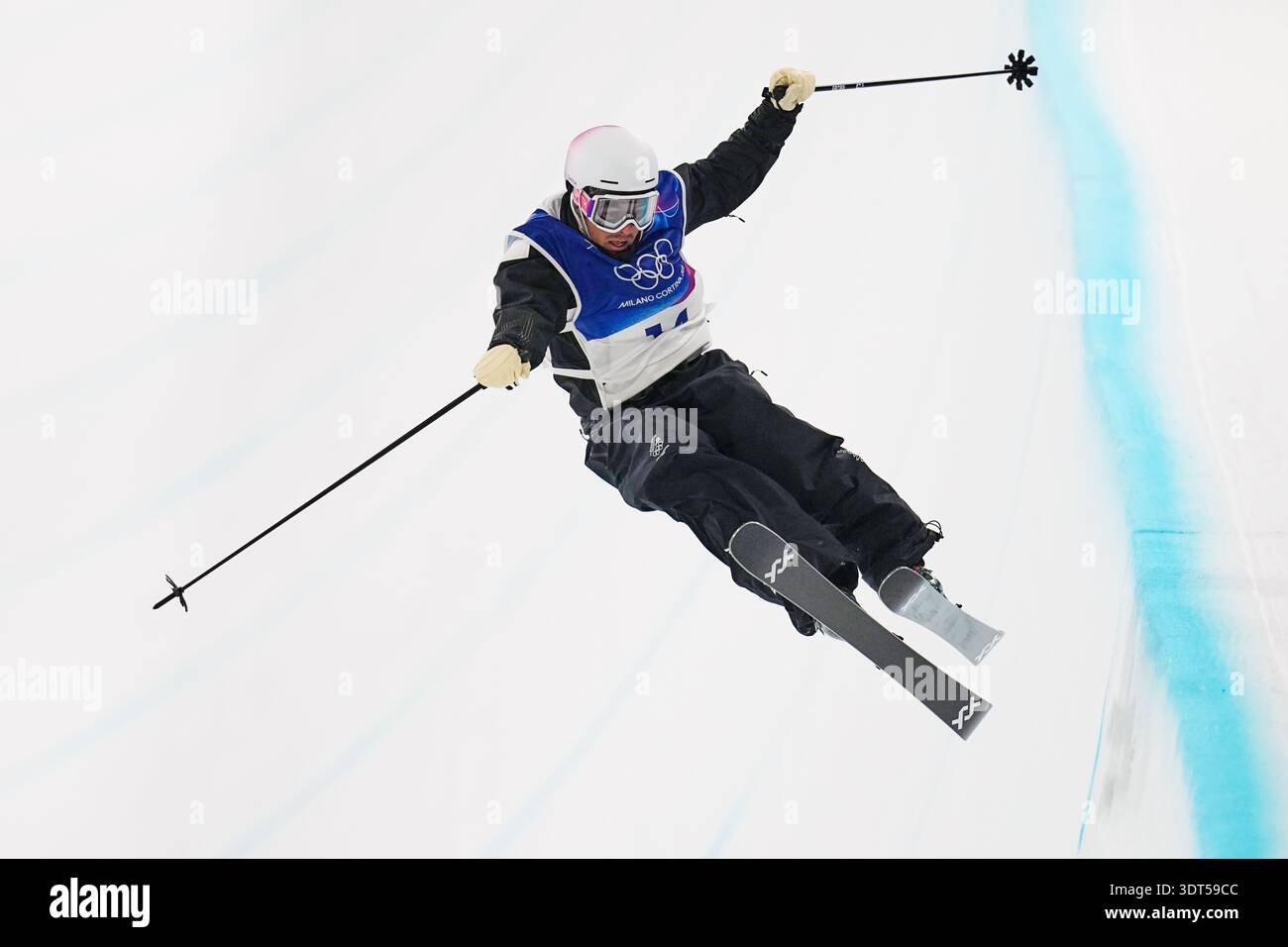 New Zealand's Ben Harrington competes during the men's freestyle skiing ...