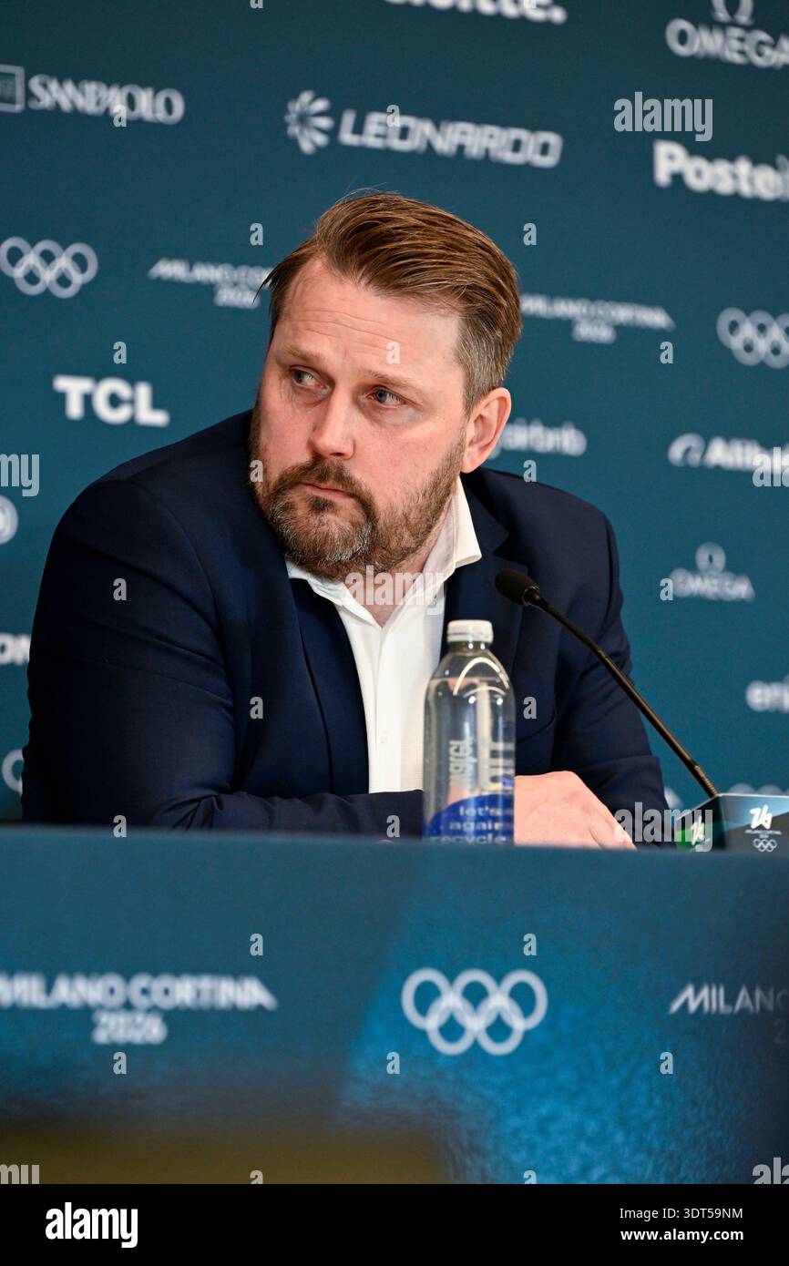 LKS 20260220 Finnish head coach Antti Pennanen during press confrence ...