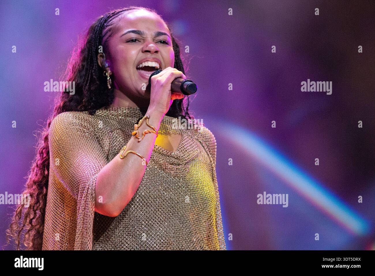 Cimberly performs the song ''Eternity'' during an artist rehearsal of ...