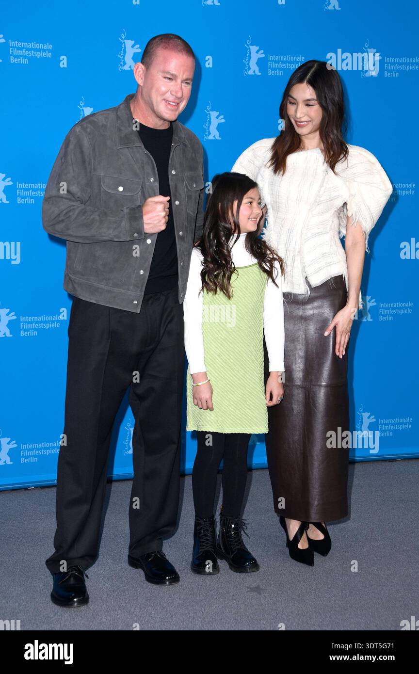 Channing Tatum, Mason Reeves und Gemma Chan beim Photocall zum Kinofilm ...