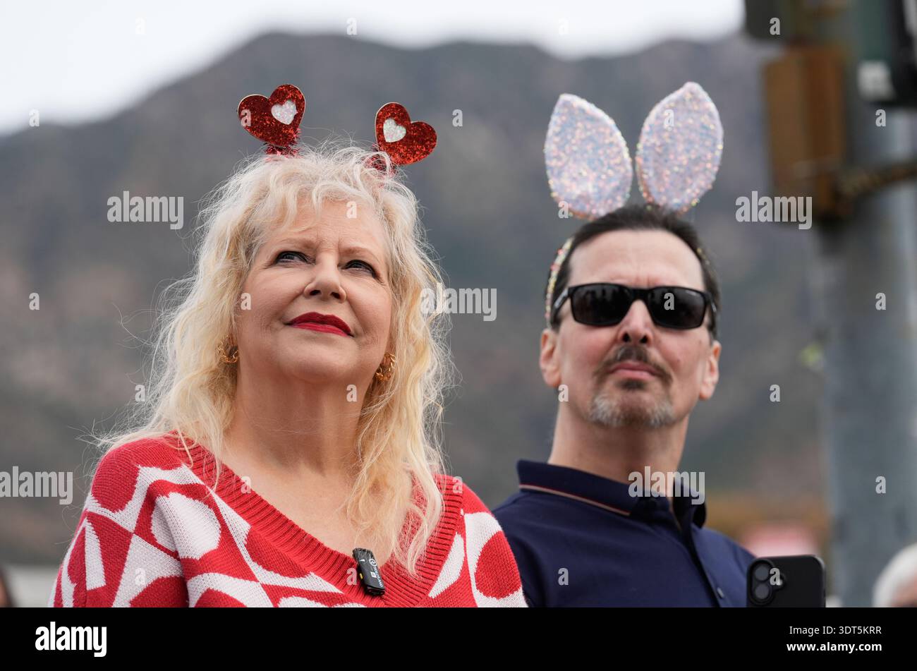 Candace Frazee, left, co-owner of the Bunny Museum, which was destroyed ...