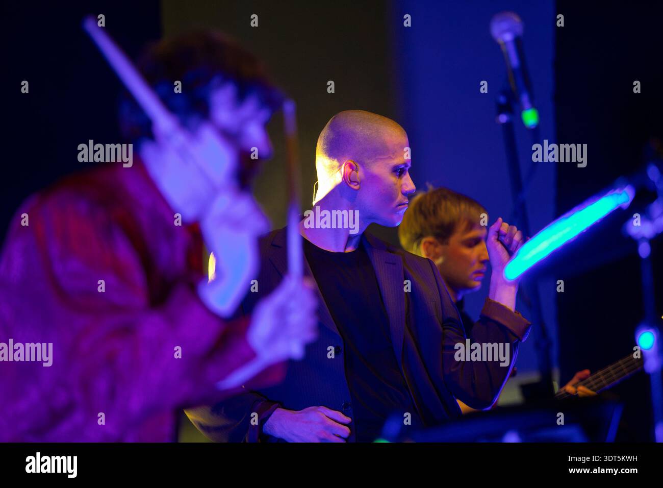 The soloist of the band Shortparis, Nikolai Komyagin, performs at the ...
