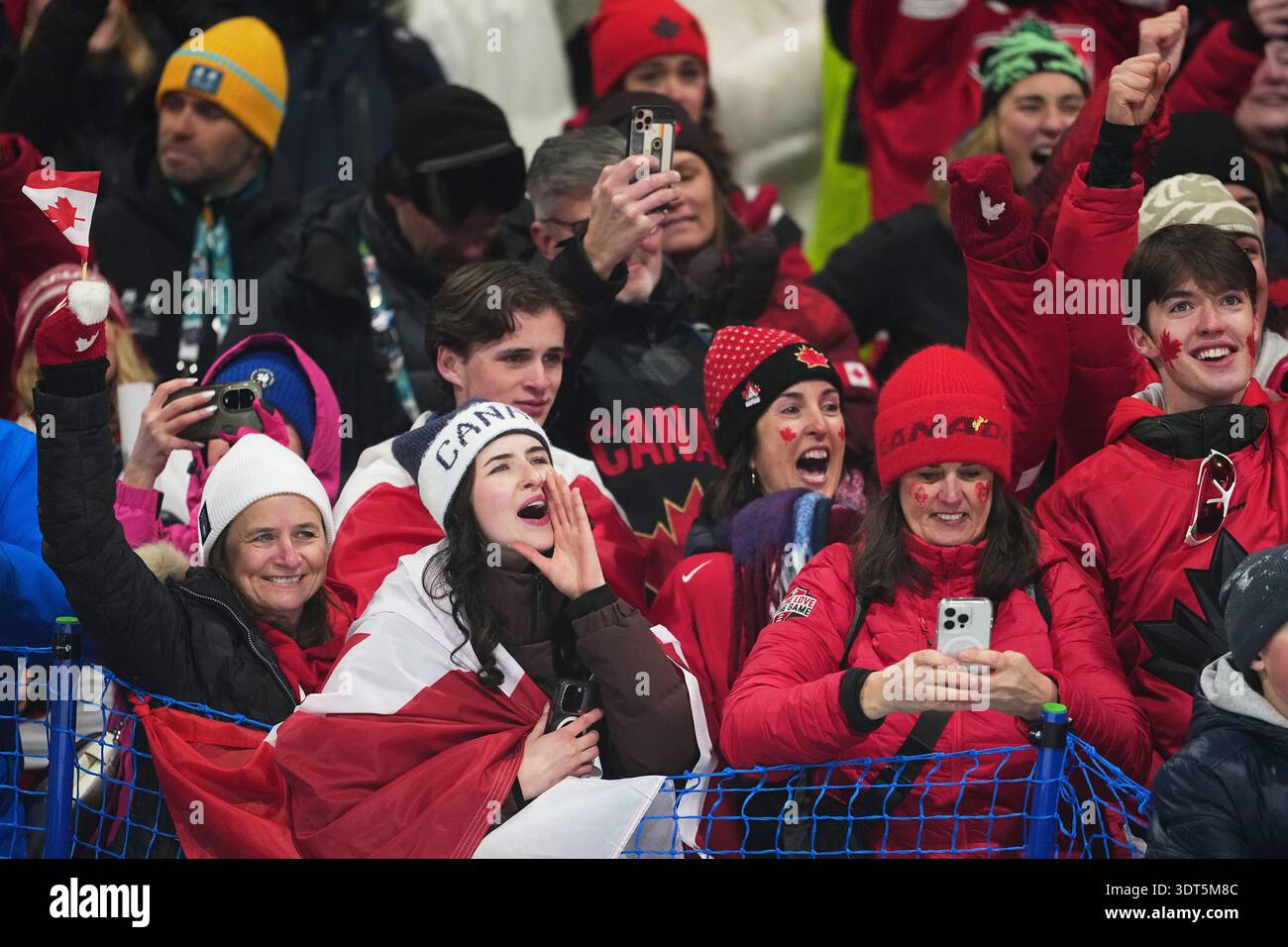 Canadian fans celebrate after Canada's Brendan MacKay won the bronze ...