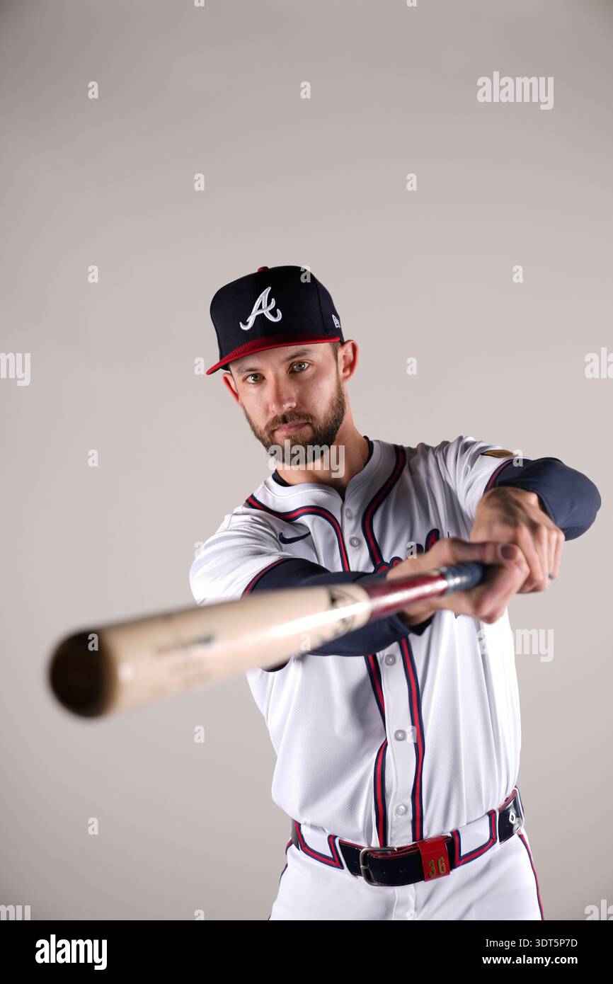 This is a 2026 photo of Eli White of the Atlanta Braves baseball team ...