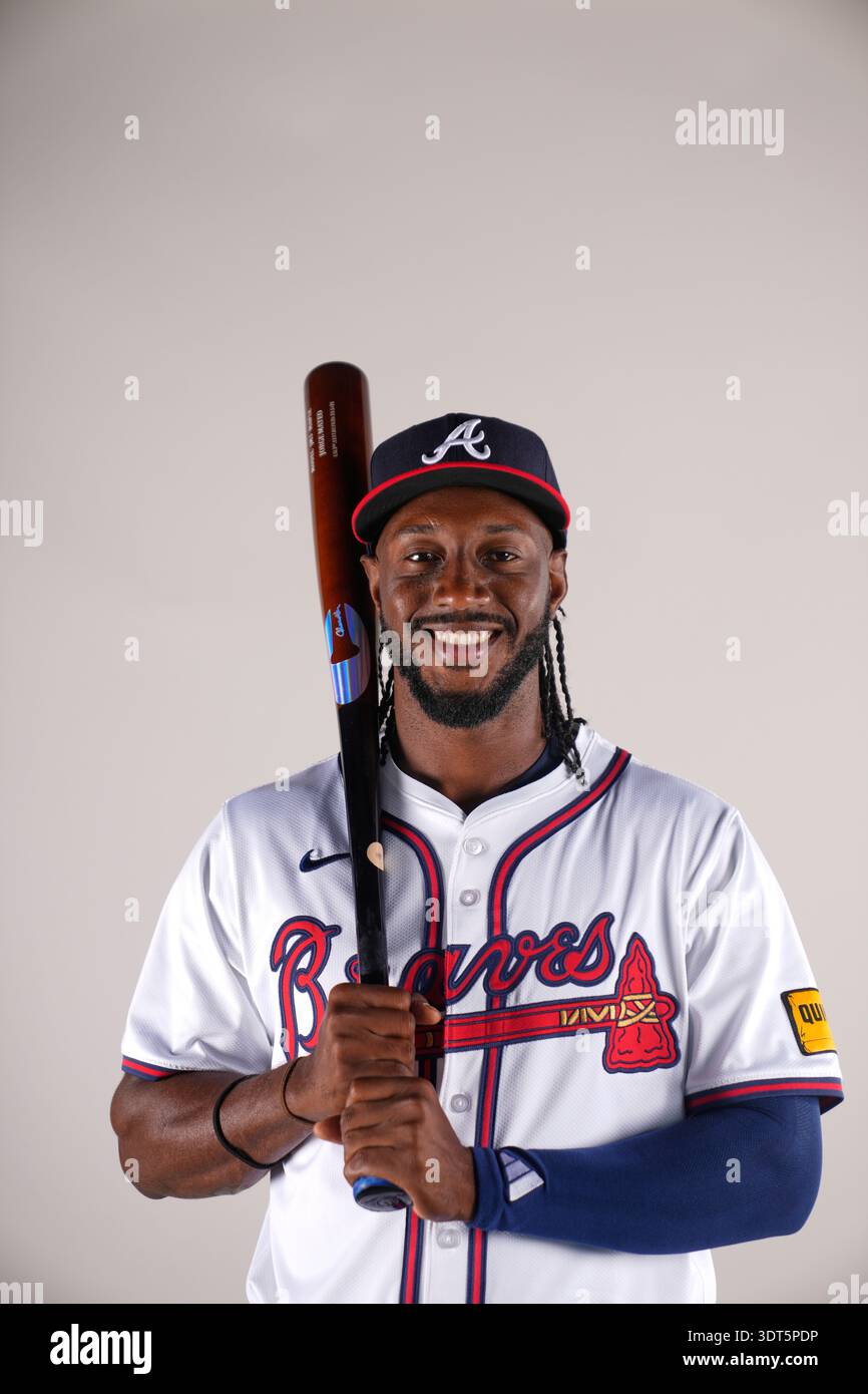 This is a 2026 photo of Jorge Mateo of the Atlanta Braves baseball team ...