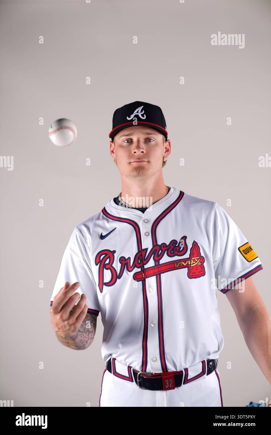 This is a 2026 photo of AJ Smith-Shawver of the Atlanta Braves baseball ...