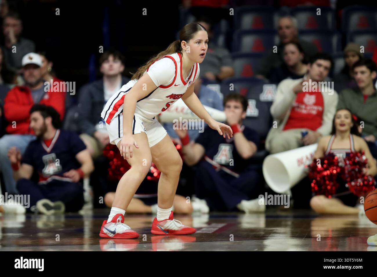 TUCSON, AZ - FEBRUARY 17: Arizona Wildcats guard Molly Ladwig (5) on ...