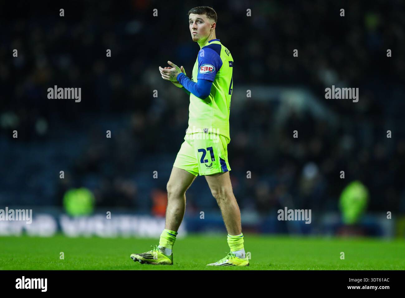 Alfie Devine of Preston North End claps fans during the Sky Bet ...