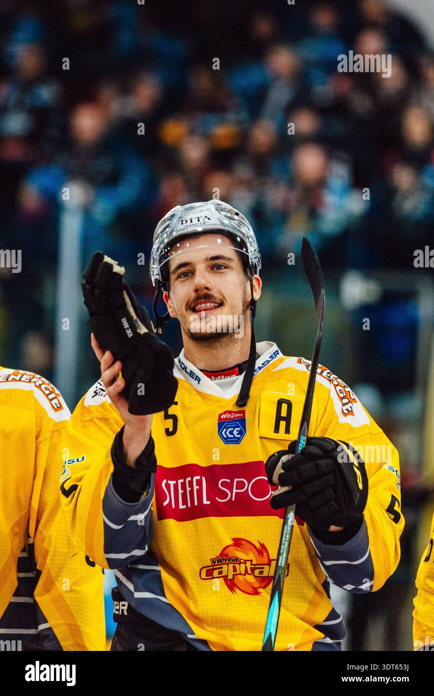 LINZ, AUSTRIA - FEBRUARY 20: Image shows Hackl Dominic (Vienna Capitals ...