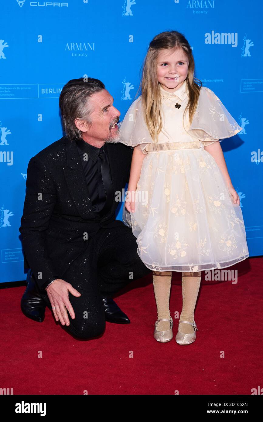 Ethan Hawke, left and Avy Berry pose for photographers at the premiere ...