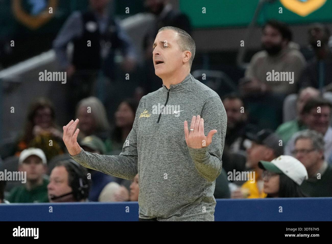 San Francisco head coach Chris Gerlufsen during an NCAA college ...