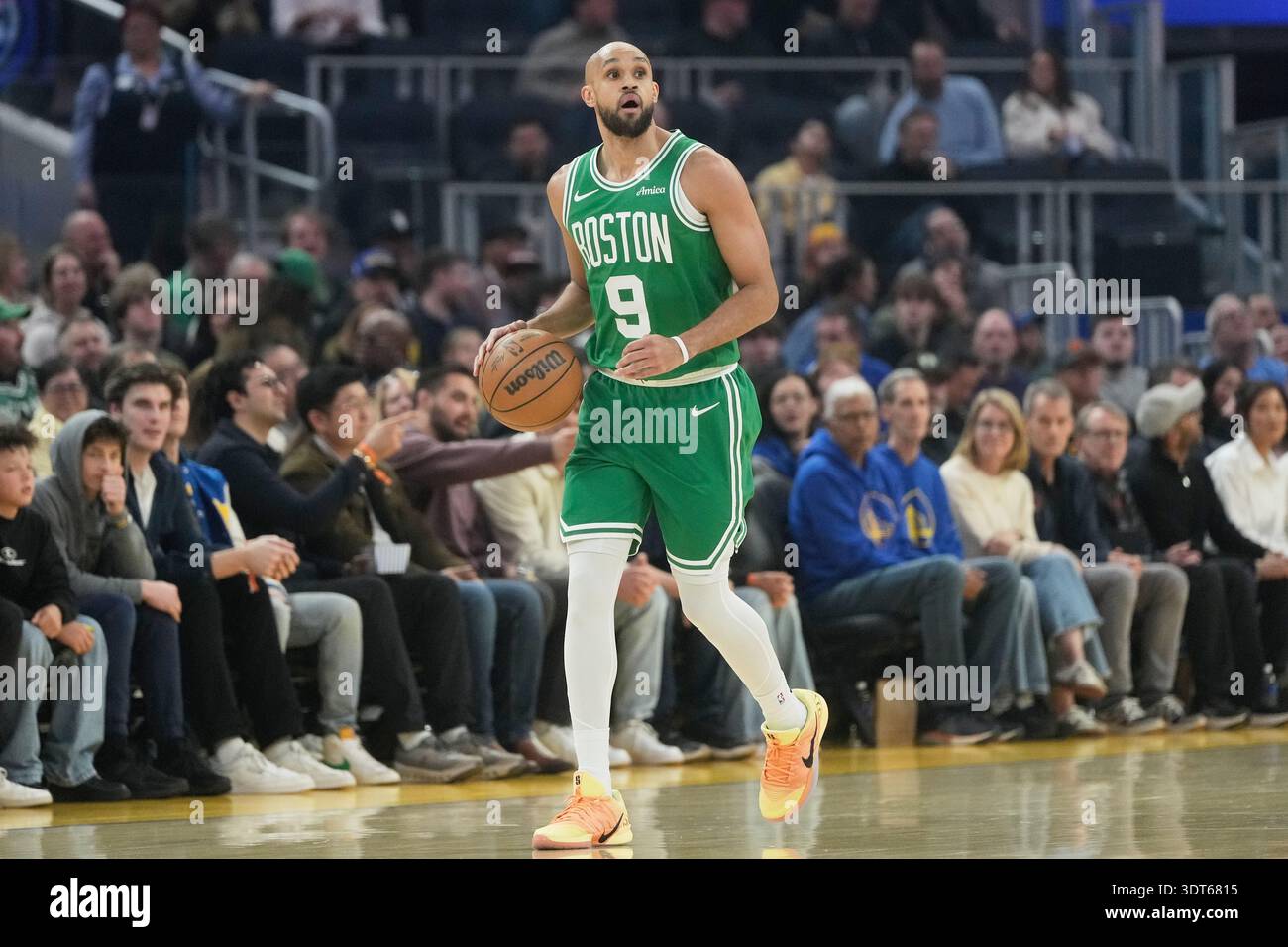 Boston Celtics guard Derrick White during an NBA basketball game ...