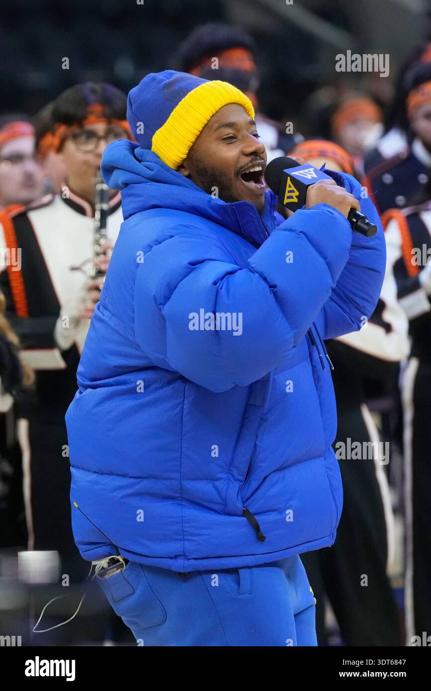 LaRussell performs with the Pittsburg High School Marching Band during ...