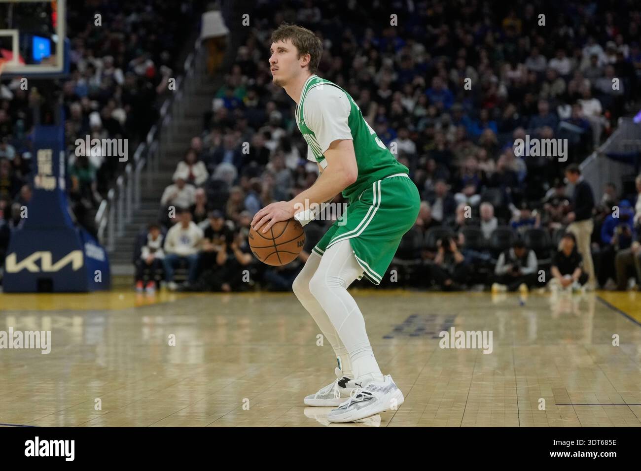 Boston Celtics guard Baylor Scheierman during an NBA basketball game ...