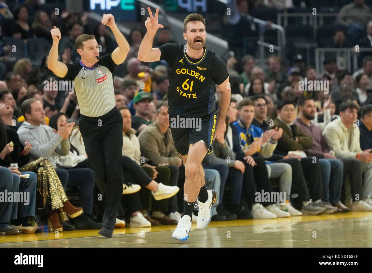 Golden State Warriors guard Pat Spencer during an NBA basketball game ...