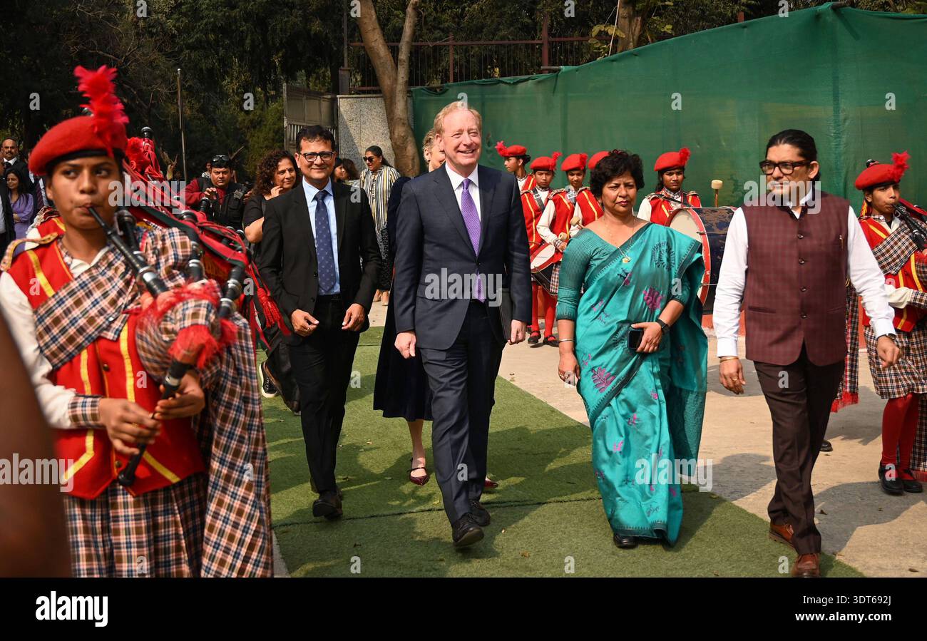 NEW DELHI, INDIA - FEBRUARY 20: Brad Smith, President of Microsoft ...