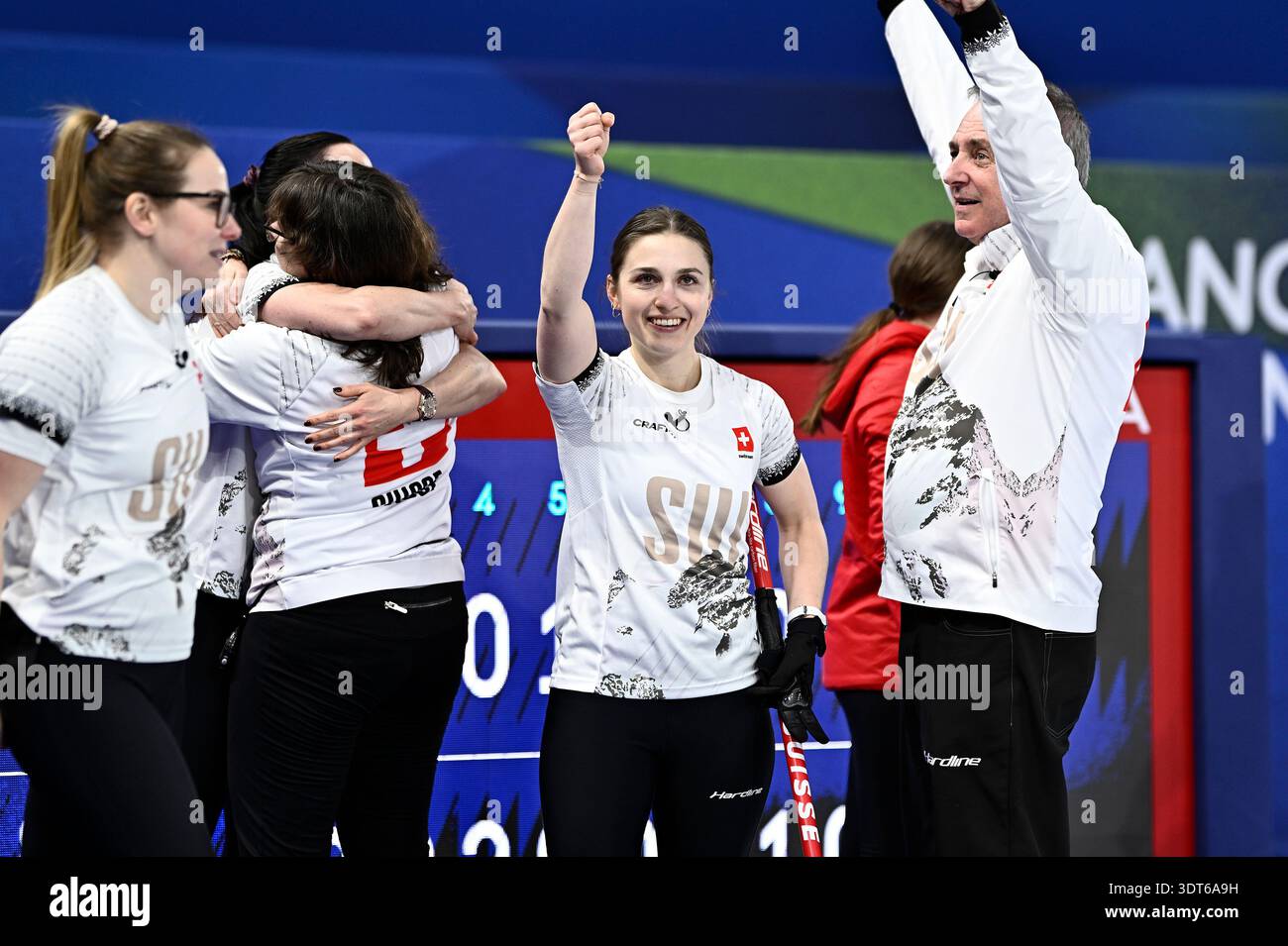 Selina Witschonke of Team Switzerland raises her arm in celebration of ...