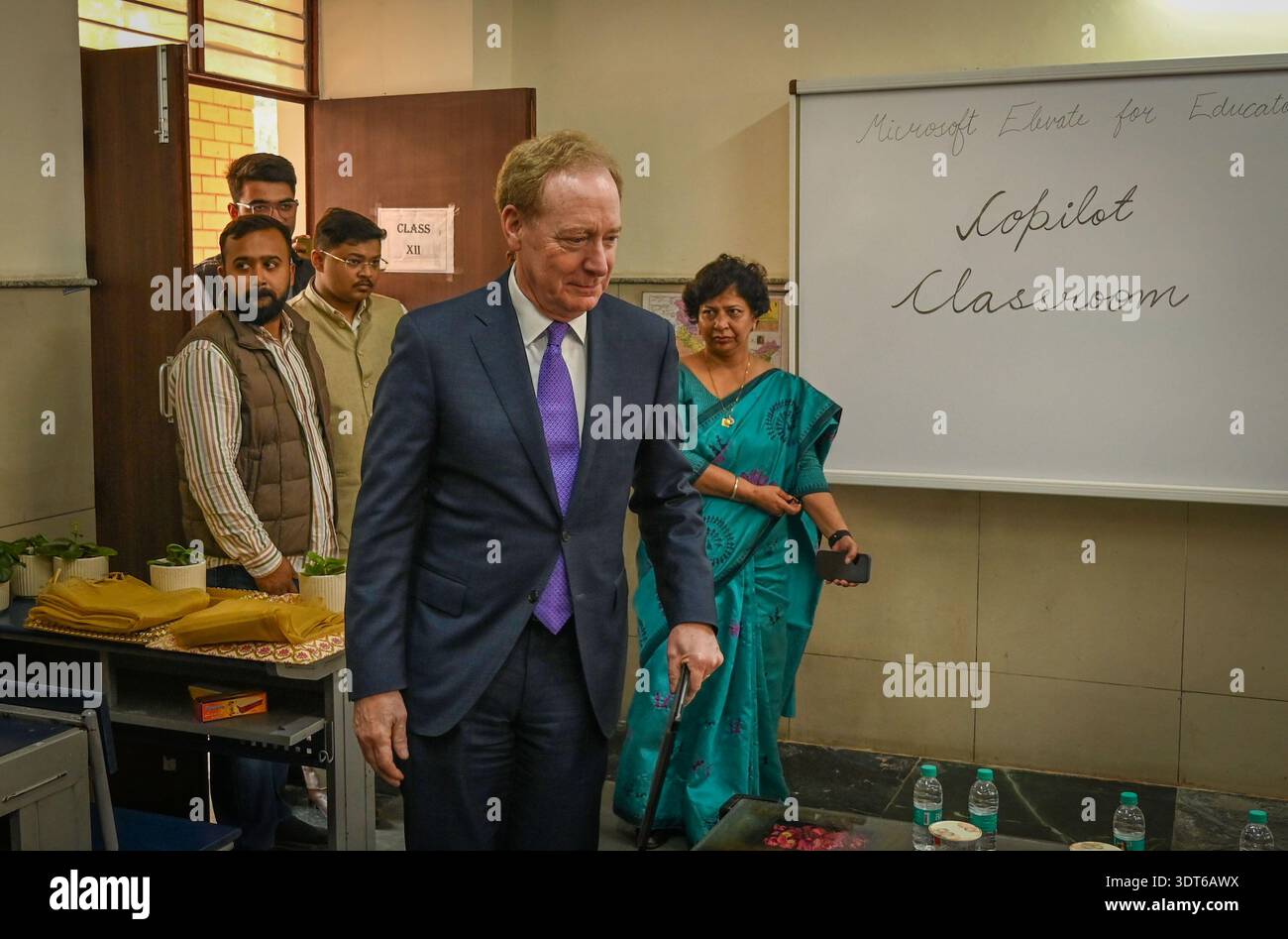 NEW DELHI, INDIA - FEBRUARY 20: Brad Smith, President of Microsoft ...