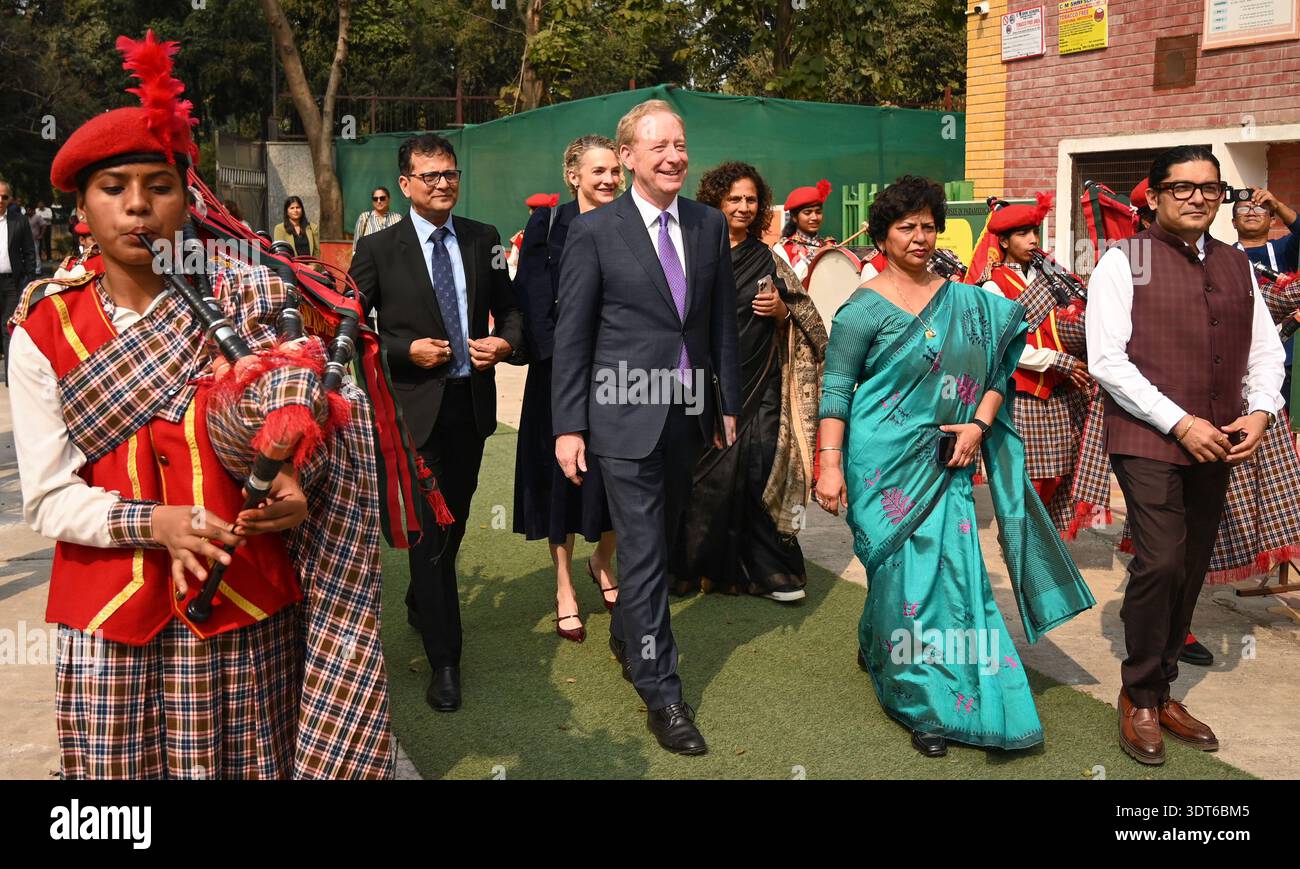 NEW DELHI, INDIA - FEBRUARY 20: Brad Smith, President of Microsoft ...