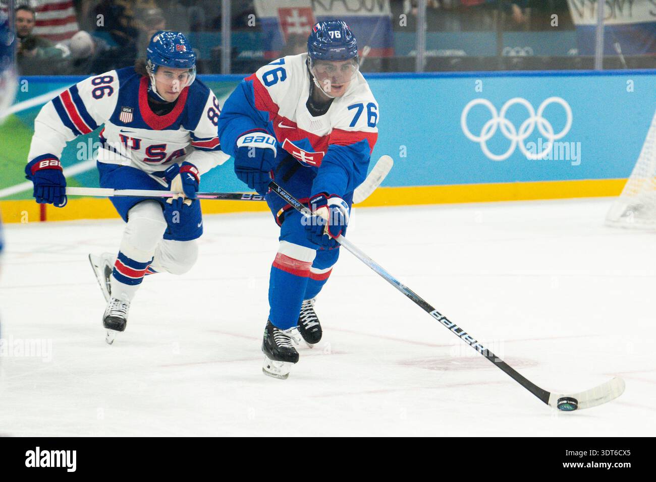 20.02.2026, Milan, Olympic Games: hockey USA vs Slovakia, In the ...