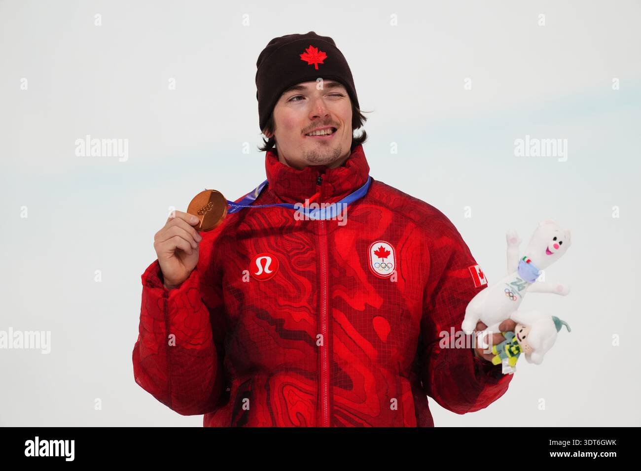 Canada's Brendan Mackay gives a wink after winning the bronze medal in ...