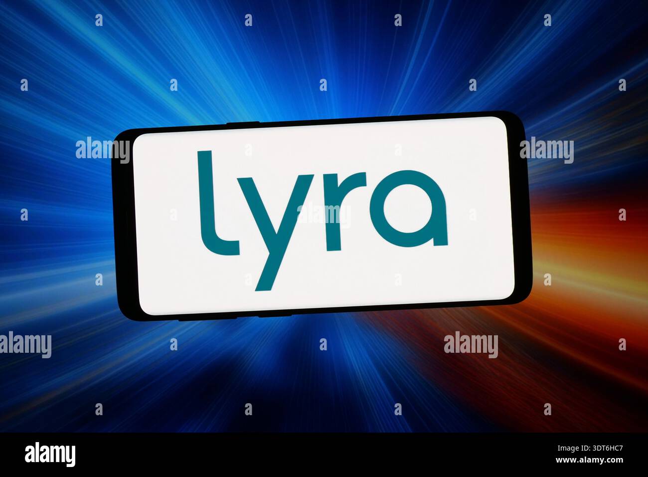 In this photo illustration, the logo of US healthcare company Lyra ...