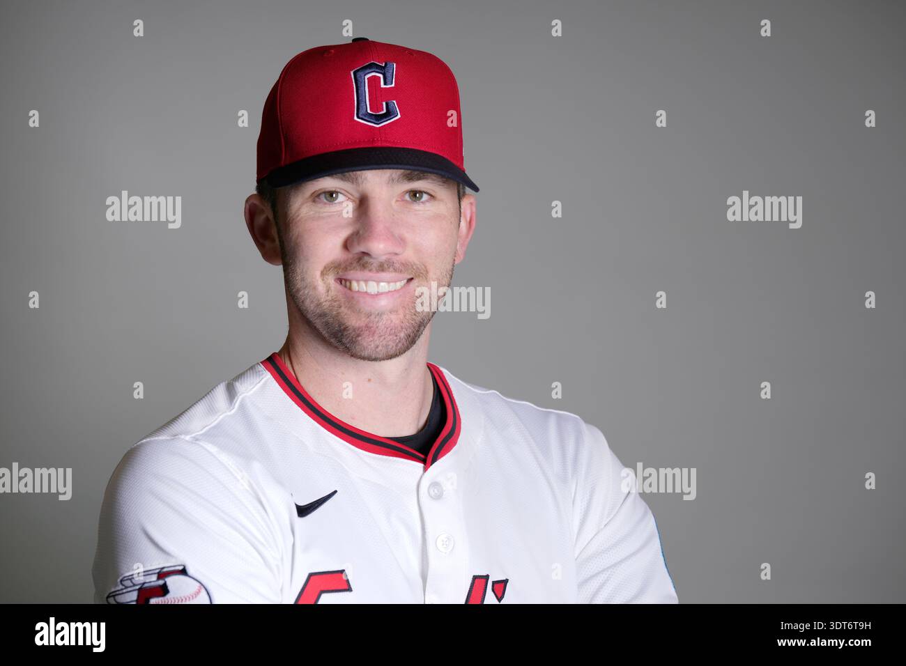 This is a 2026 photo of David Fry of the Cleveland Guardians MLB ...
