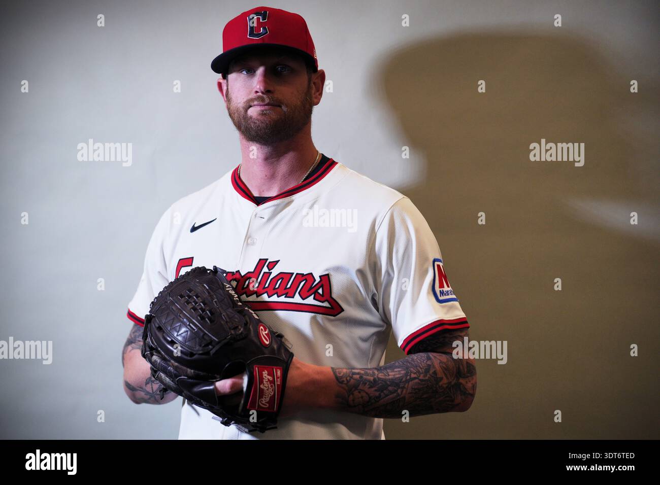 This is a 2026 photo of Ben Lively of the Cleveland Guardians MLB ...