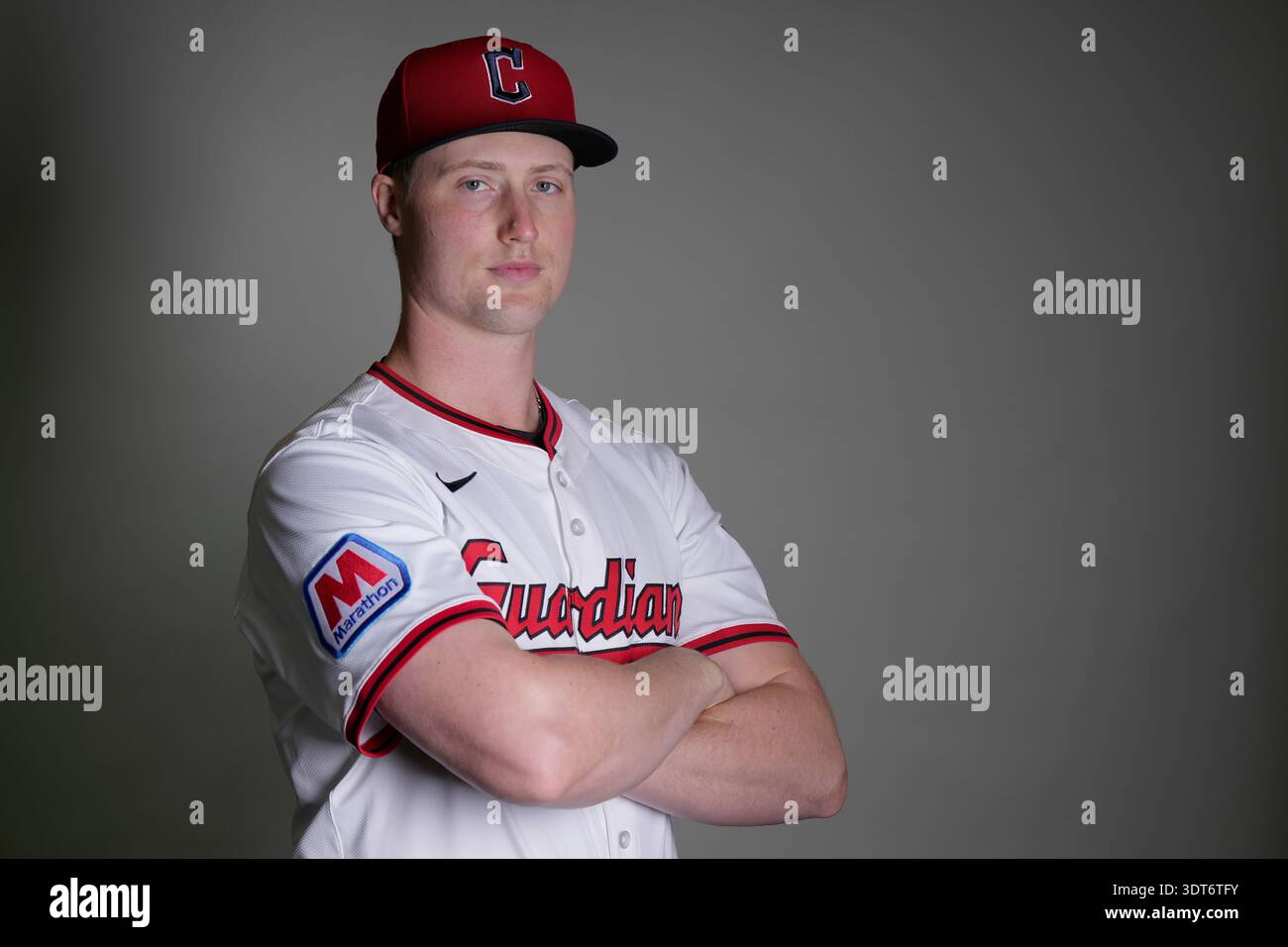 This is a 2026 photo of Tim Herrin of the Cleveland Guardians MLB ...