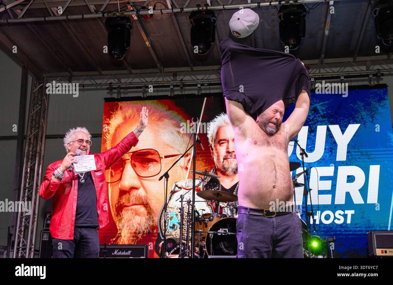 MIAMI BEACH, FL - FEB 20: Guy Fieri and comedian Bert Kreischer are ...