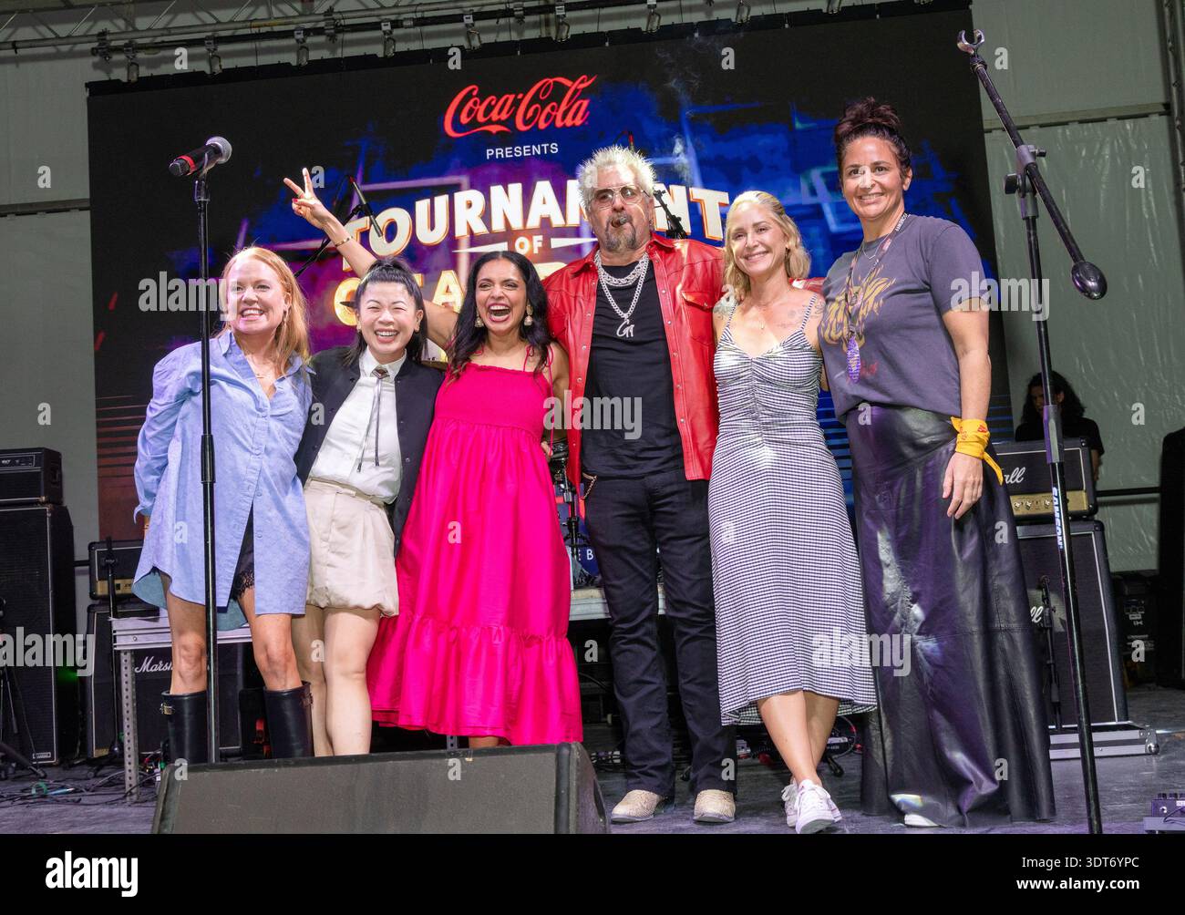 MIAMI BEACH, FL - FEB 20: Chefs Tiffani Faison, Mei Lin, Maneet Chauhan ...