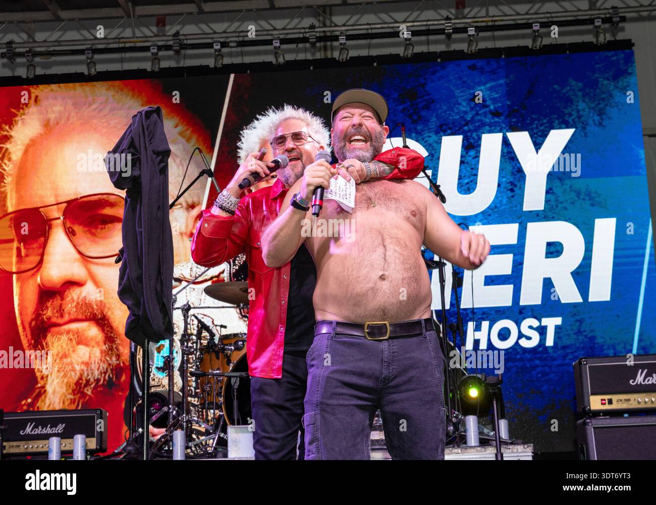 MIAMI BEACH, FL - FEB 20: Guy Fieri and comedian Bert Kreischer are ...