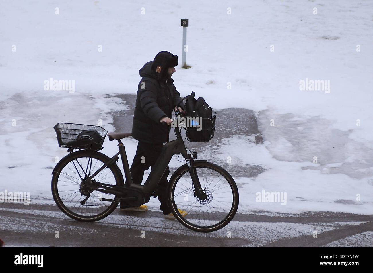 Copenhagen/Denmark /21 FEB 2026 /white snow and cold winter in danish ...