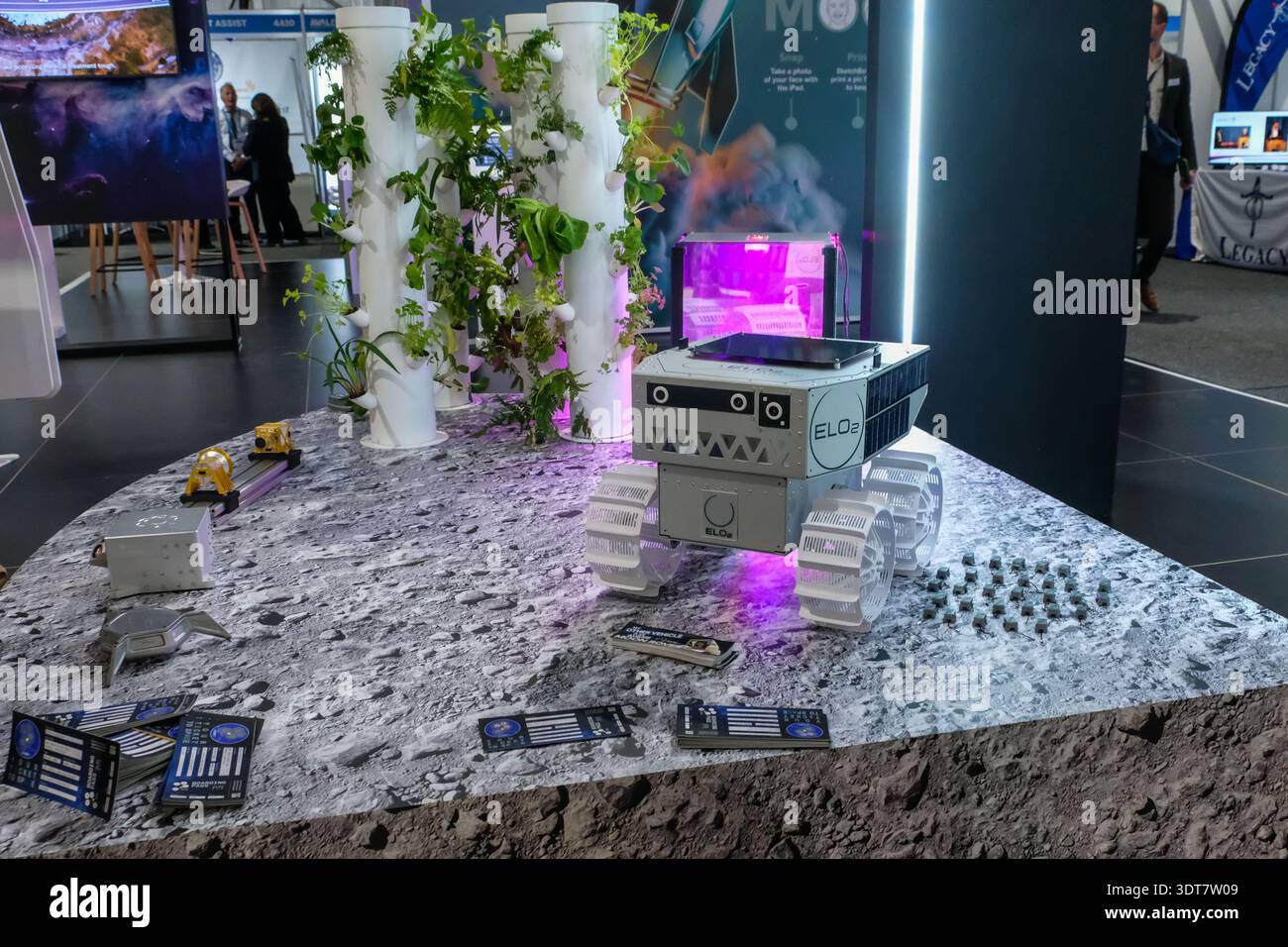 Interactive robot display at the Australian Space Agency stand at ...