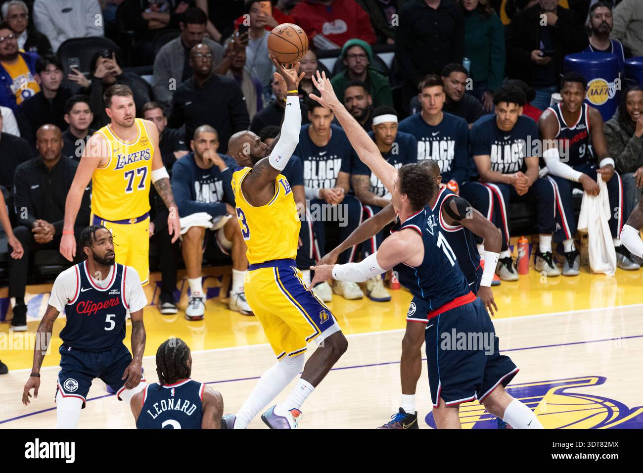 Los Angeles Lakers’ LeBron James (23) seen in action with Los Angeles ...