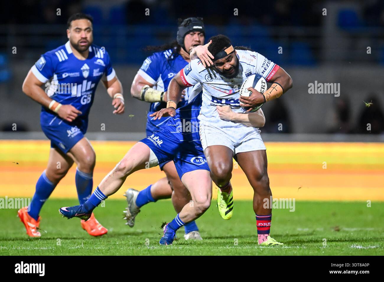 Sireli Masiwini of Beziers during the Pro D2 match between Colomiers ...