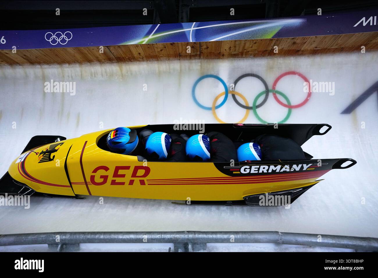 Germany's Johannes Lochner, left, Thorsten Margis, Jorn Wenzel and ...