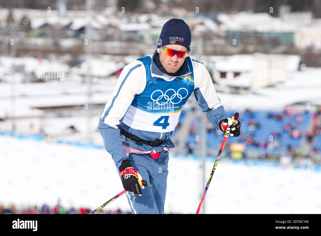 Val di Fiemme, Italy 20260221. Emil Iversen from Norway warms up before ...